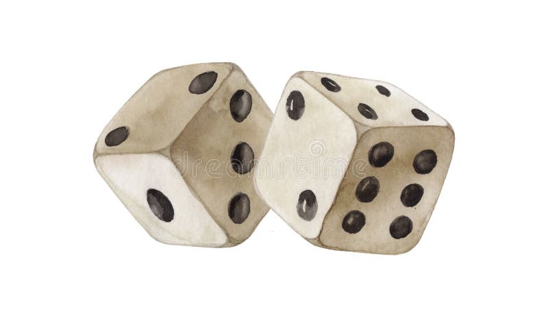 Sketch Two Dices Game Dice Vector Sketch Stock Vector - Illustration of ...