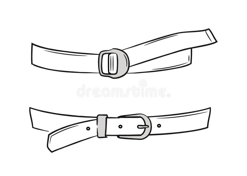 Sketch of Two Different Belt Designs. Vector Illustration Stock Vector ...