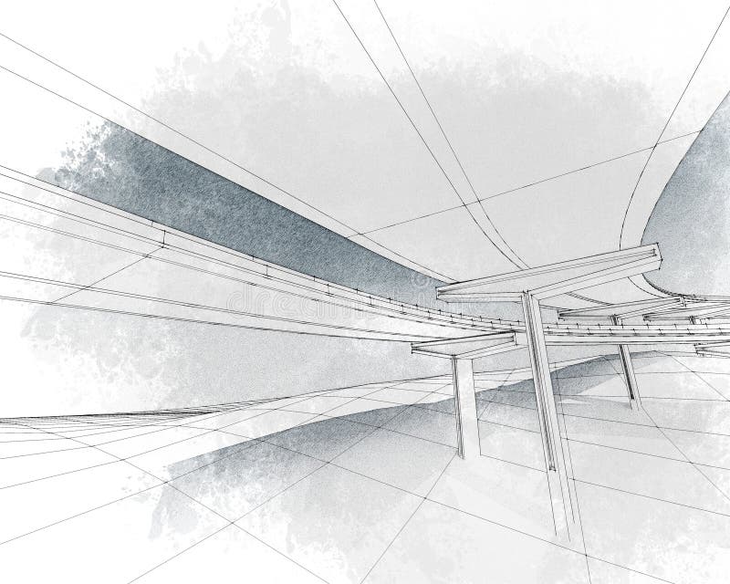 Sketch of the Two-level Highway. Stock Photo - Image of graphic ...