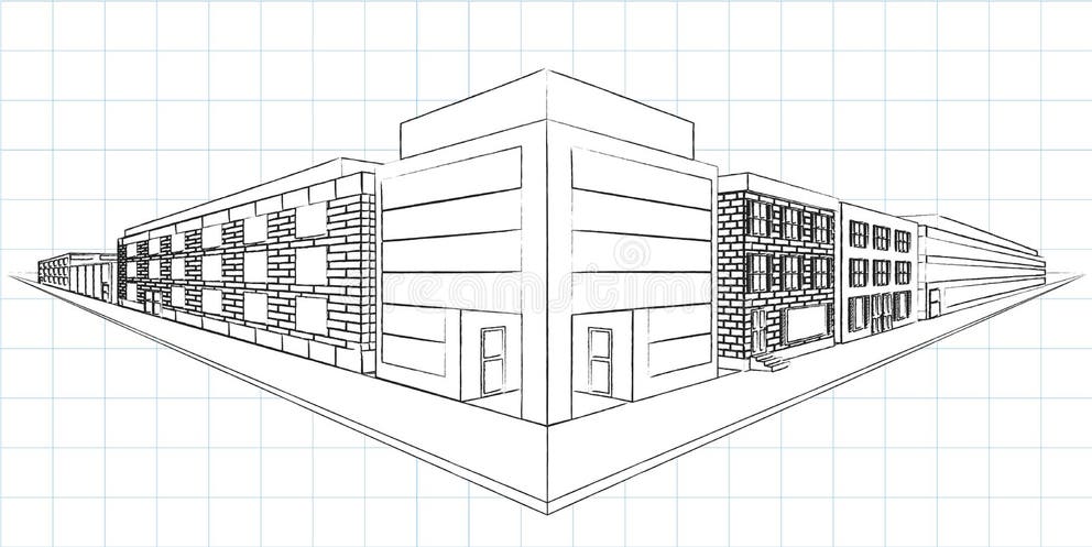 Two Point Perspective Stock Illustrations – 782 Two Point Perspective ...