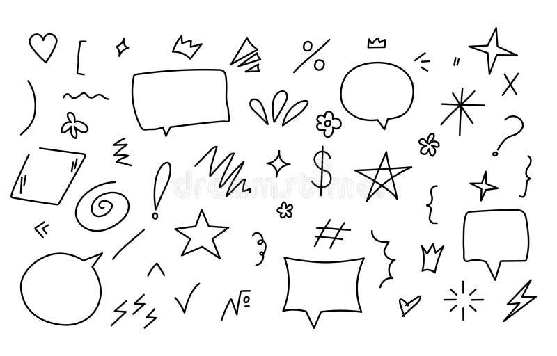 Sketch Underline Vector Set Stock Vector - Illustration of homemade ...