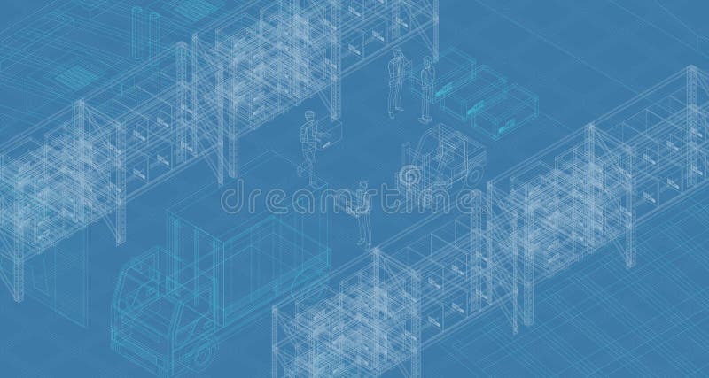 Warehouse with Workers Isometric 3D Icon Stock Vector - Illustration of ... Warehouse with Workers Isometric 3D Icon Stock Vector - Illustration of ...