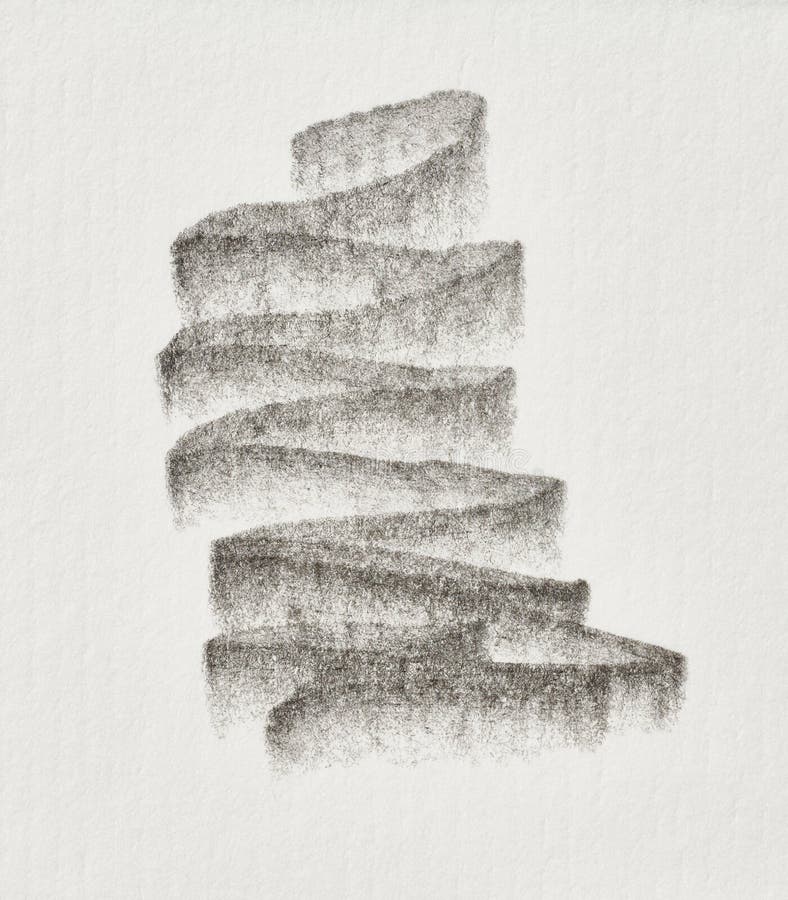 Sketch on White Paper with Black Lead Pencil Stock Photo - Image of ...