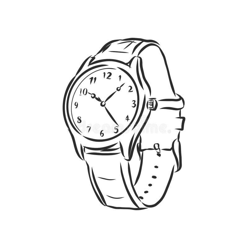 Wrist Watch Sketch Stock Illustrations – 589 Wrist Watch Sketch Stock ...