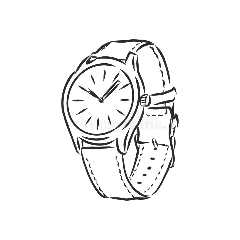 Wrist Watch Sketch Stock Illustrations – 589 Wrist Watch Sketch Stock ...