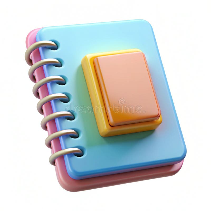 Notebook 3D Icon Perfectly stock illustration. Illustration of business ...