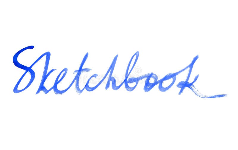 SKETCHBOOK. Lettering on White Background Stock Illustration ...