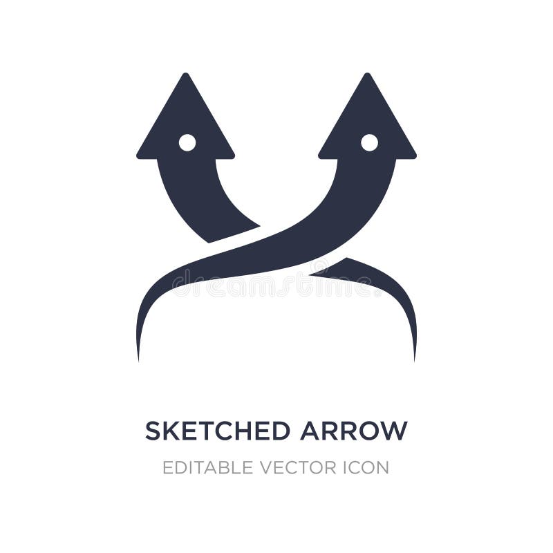Sketched Arrow Icon on White Background. Simple Element Illustration ...