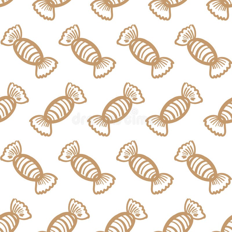 Sketched Candy Seamless Pattern Stock Vector - Illustration of ...