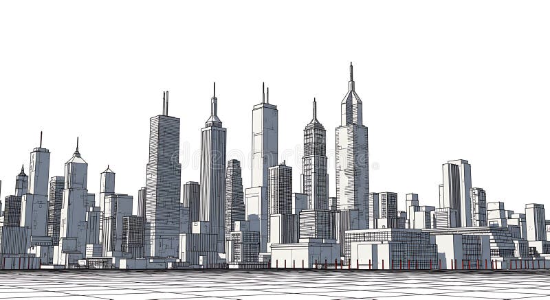 Major Metropolitan Skylines Stock Illustrations – 7 Major Metropolitan ...