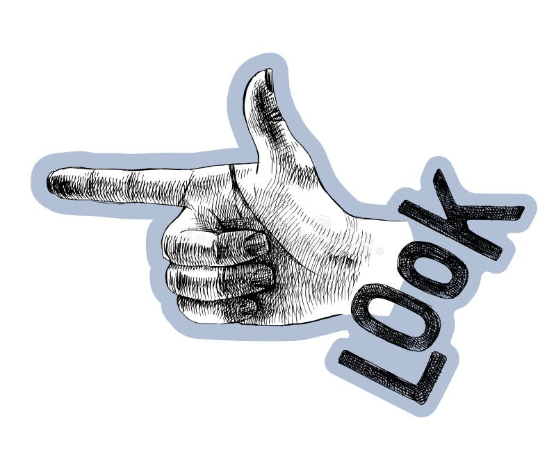 Vintage Finger Pointers Stock Illustrations – 40 Vintage Finger ...