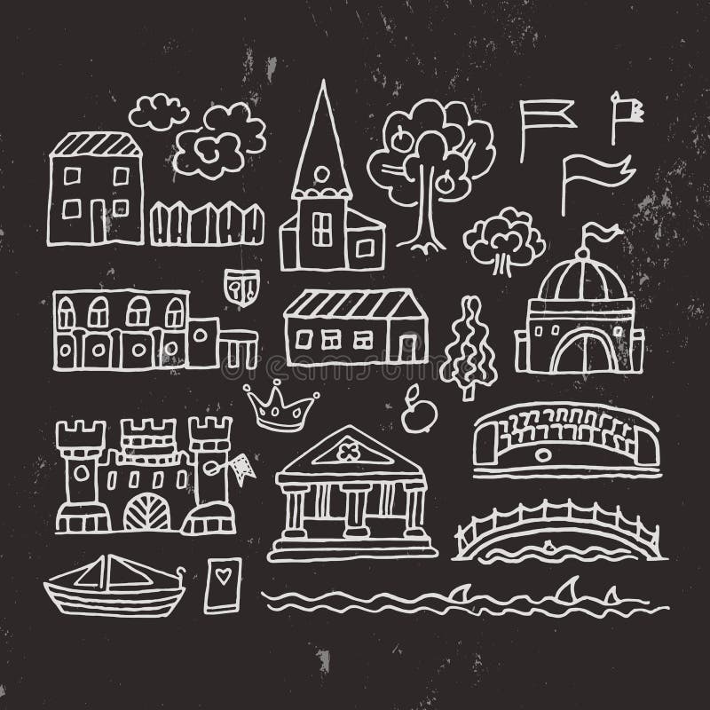 Buildings Chalk Stock Illustrations – 178 Buildings Chalk Stock ...