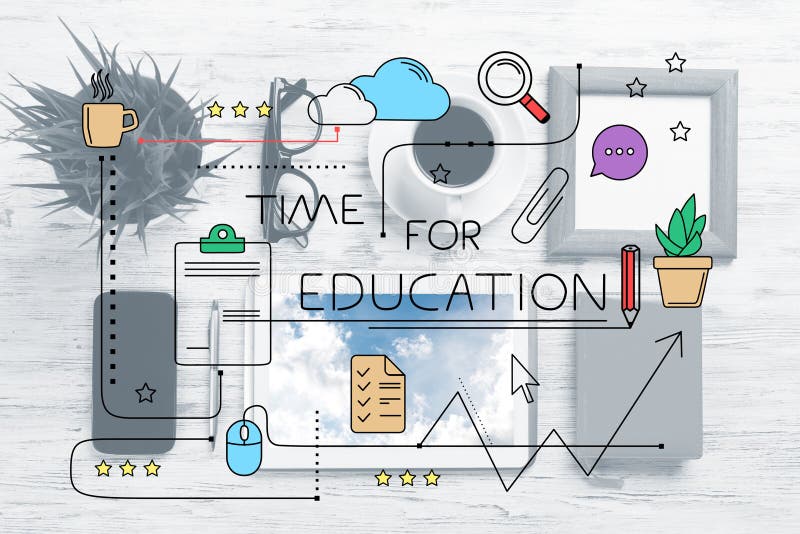 Sketched Scheme of Educational Process. Stock Illustration ...