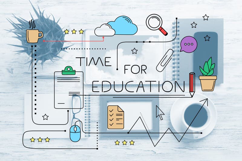 Sketched Scheme of Educational Process. Stock Illustration ...