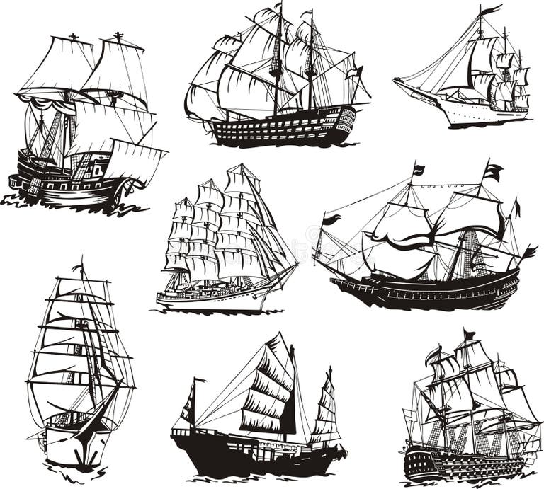 Sailing Ships Stock Illustrations – 6,845 Sailing Ships Stock ...