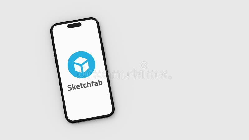 Sketchfab Logo on Mobile Phone Screen on Gray Editorial Photography ...