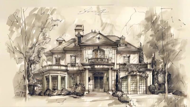 Sketching House Plan, Architecture Drawing Buildings by Pencil. Stock ... Sketching House Plan, Architecture Drawing Buildings by Pencil. Stock ...