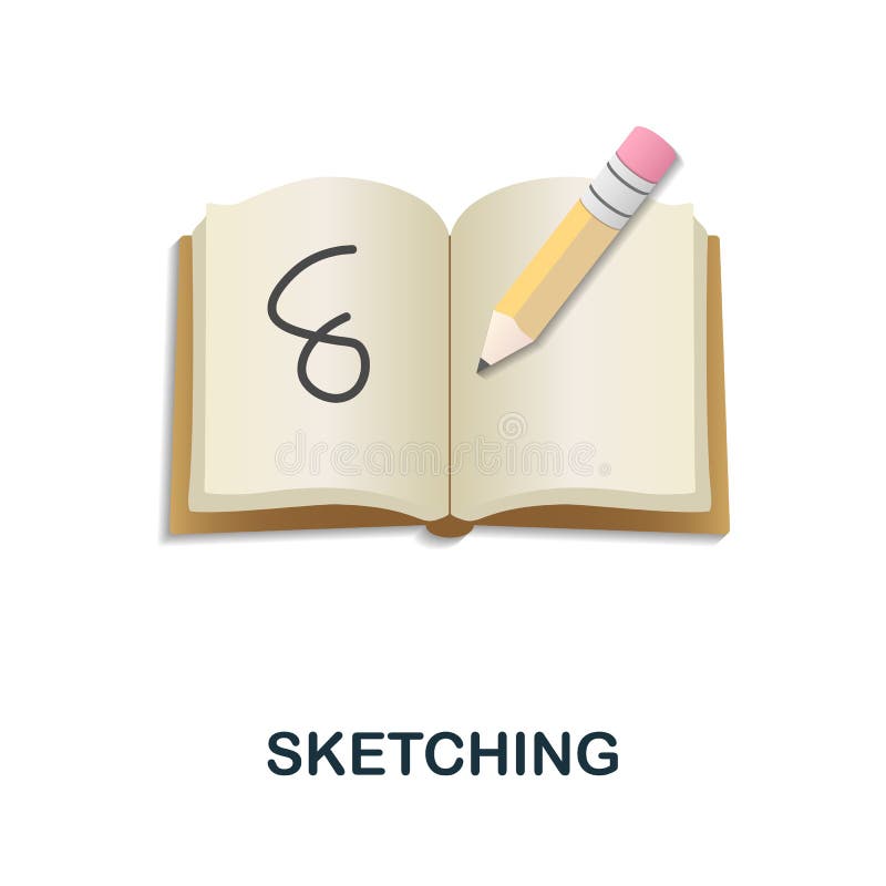 Sketching Icon. 3d Illustration from Web Development Collection ...