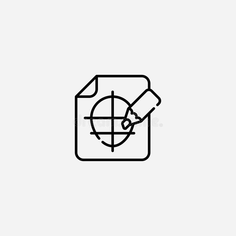 Sketching Vector Icon Sign Symbol Stock Vector - Illustration of travel ...