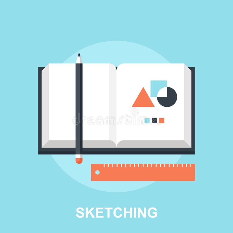 Sketching Vector Illustration Concept Stock Vector - Illustration of ...