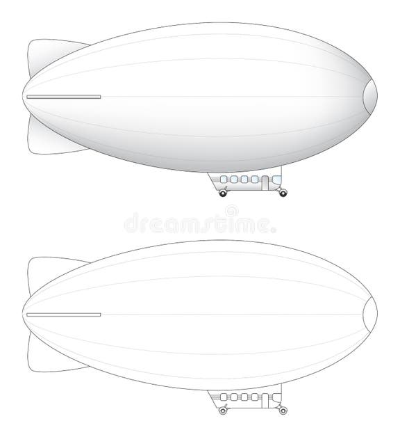 Blimp Outline Stock Illustrations – 456 Blimp Outline Stock ...