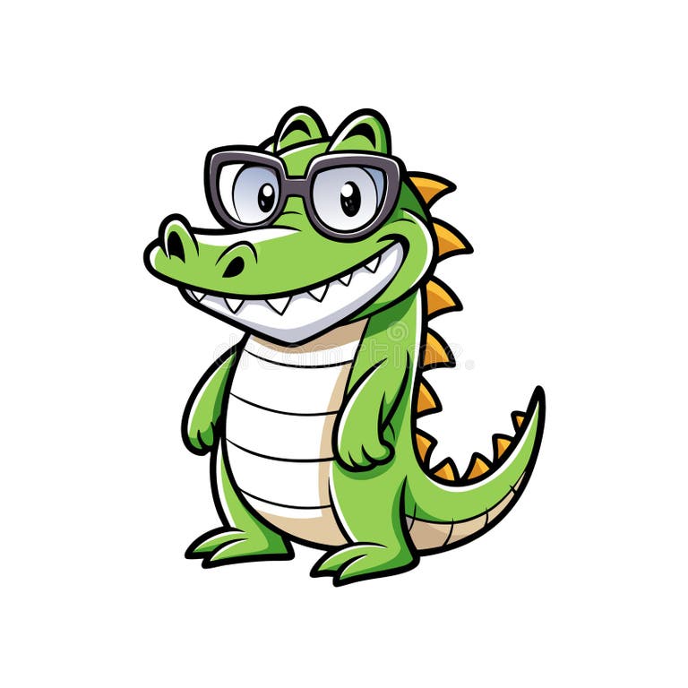 Sketchy Alligator Serving Playfully Stock Photo - Illustration of ...