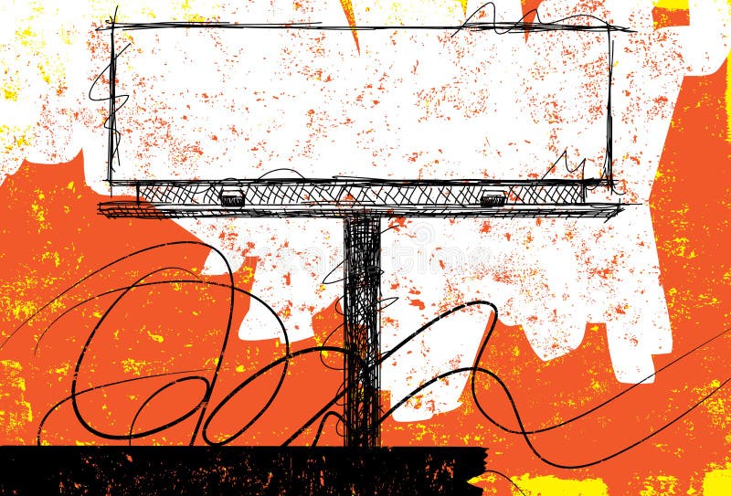 Sketchy Billboard Design stock vector. Illustration of billboard - 79705871