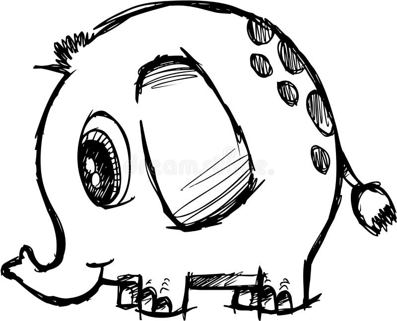 Sketchy Doodle Animal Set stock vector. Illustration of sketchy - 10715839