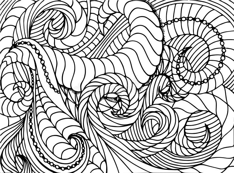 Sketchy Hand Drawn Doodles, Zen Tangle, Zen Art Patterns Stock ...