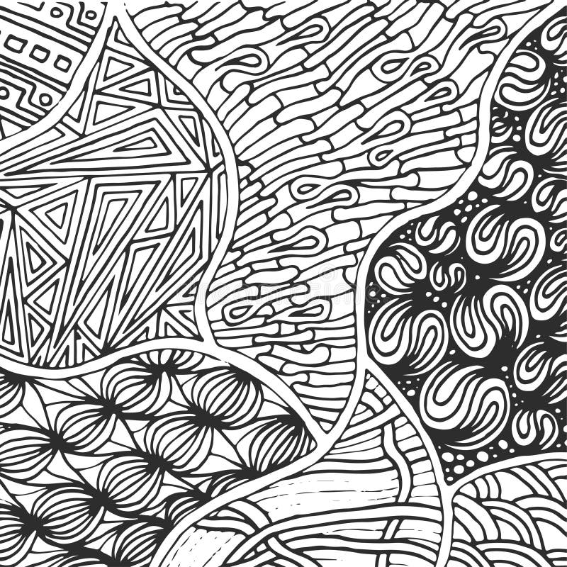 Sketchy Hand Drawn Doodles, Zen Tangle, Zen Art Patterns Stock ...