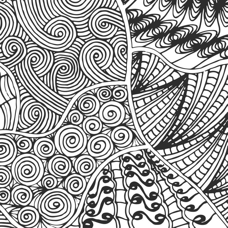 Sketchy Hand Drawn Doodles, Zen Tangle, Zen Art Patterns Stock ...