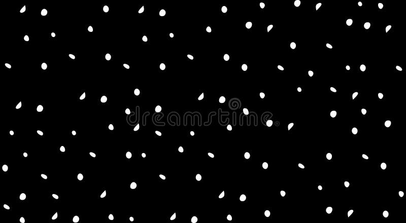 White Dots on Black Background Sketchy Hand-drawn Points Vector Pattern ...