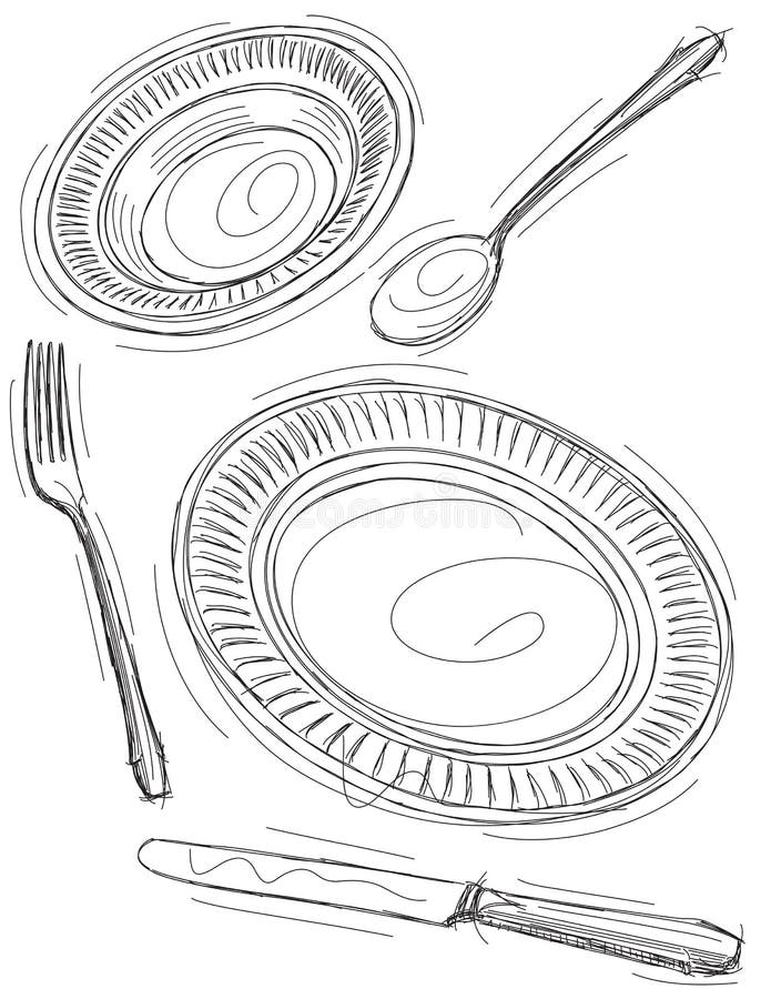Line Drawing Silverware Stock Illustrations – 1,737 Line Drawing ...