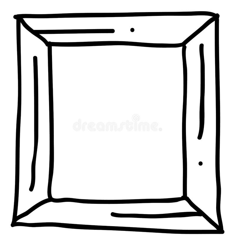 Sketchy Square Frame. Cute Blank Empty Box Stock Vector - Illustration ...