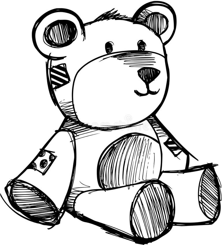 Sketchy Teddy Bear Vector Stock Illustrations – 122 Sketchy Teddy Bear ...