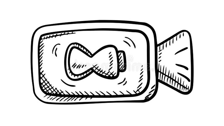 Sketchy Video Camera Infinity Icon, Endless Streaming Vector Design ...