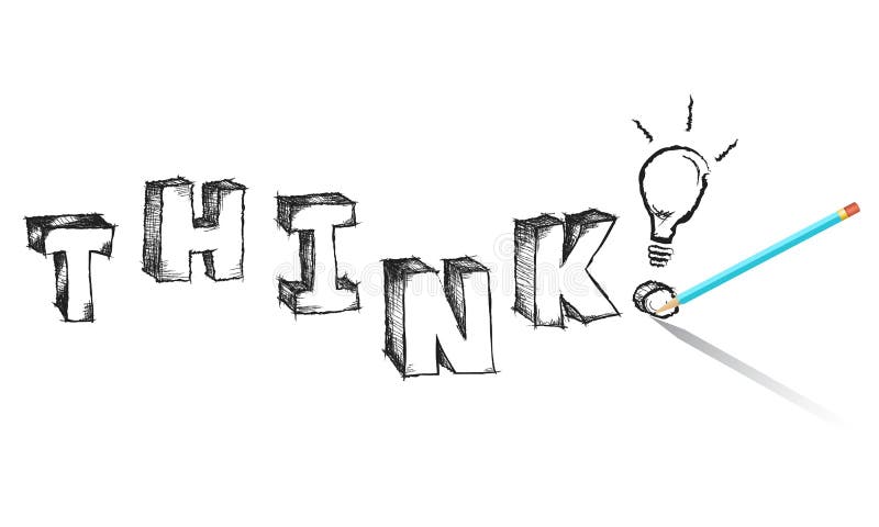 Think Word with Pencil instead of Letter I, Ideas and Brainstorm ...