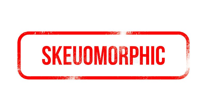 Skeuomorphic - Red Grunge Rubber, Stamp Stock Illustration ...