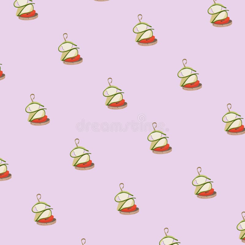 Skewer appetizer pattern stock illustration. Illustration of background ...