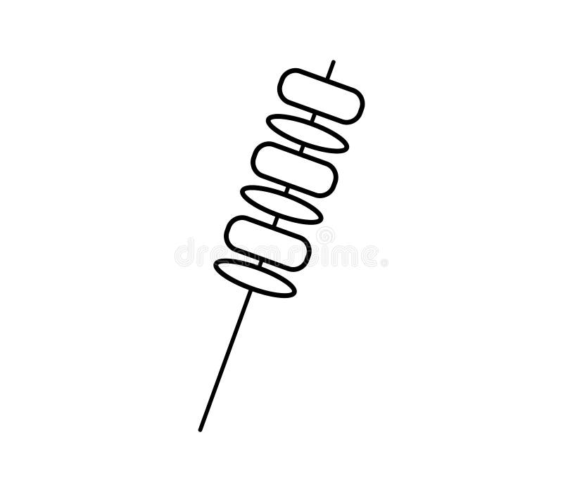 Skewer Icon Illustrated in Vector on White Background Stock ...