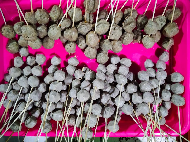 Skewer Meatballs stock photo. Image of grill, traditional - 281775204