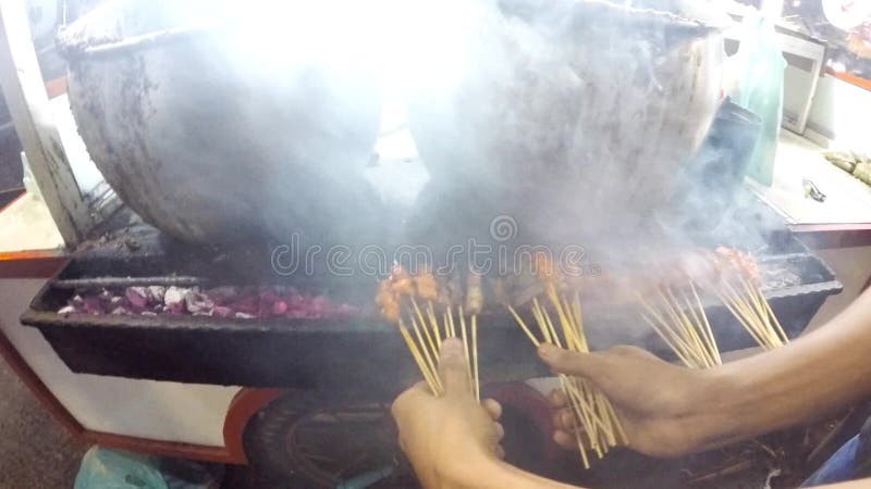 Skewer stock video. Video of grill, cuisine, cook, satay - 91096703