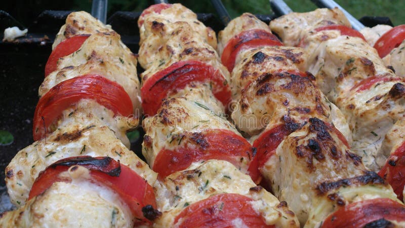 Skewers of Cod with Tomatoes Stock Photo - Image of dill, fresh: 62900616