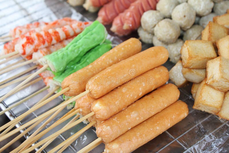 Skewers food stock photo. Image of dumplings, tofu, trays - 20779008