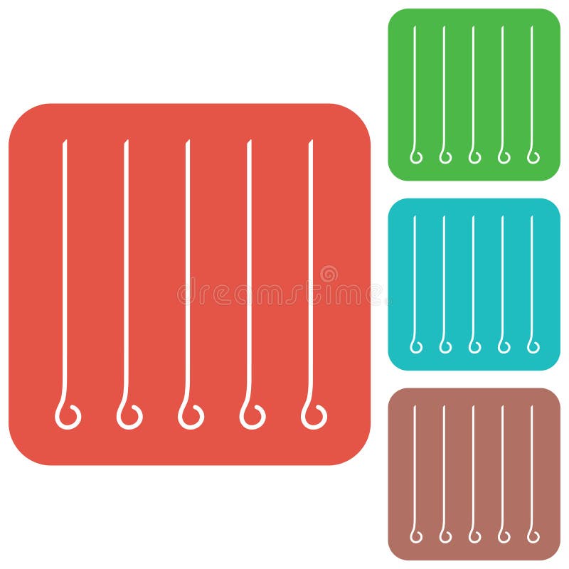 Skewers set icon stock vector. Illustration of collection - 95888235