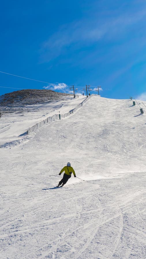 Ski Activity on Pyrenees Mountains Stock Photo - Image of resort ...