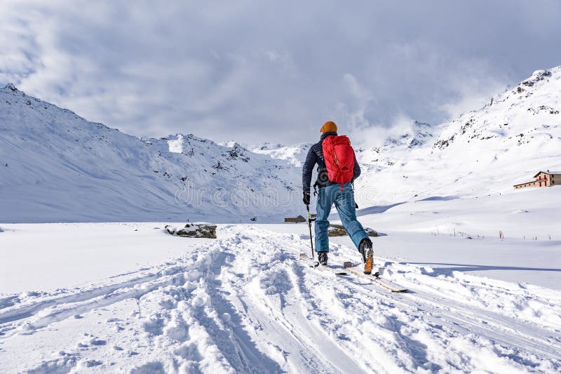 Ski Alpinism Scene in the Italian Alps Stock Photo - Image of climbing ...