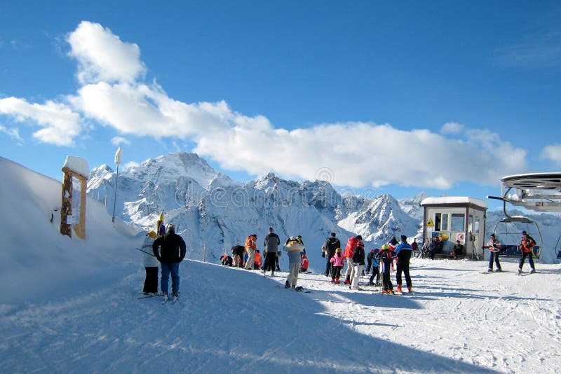 The Ski Area stock image. Image of pine, retreats, relaxation - 4051831