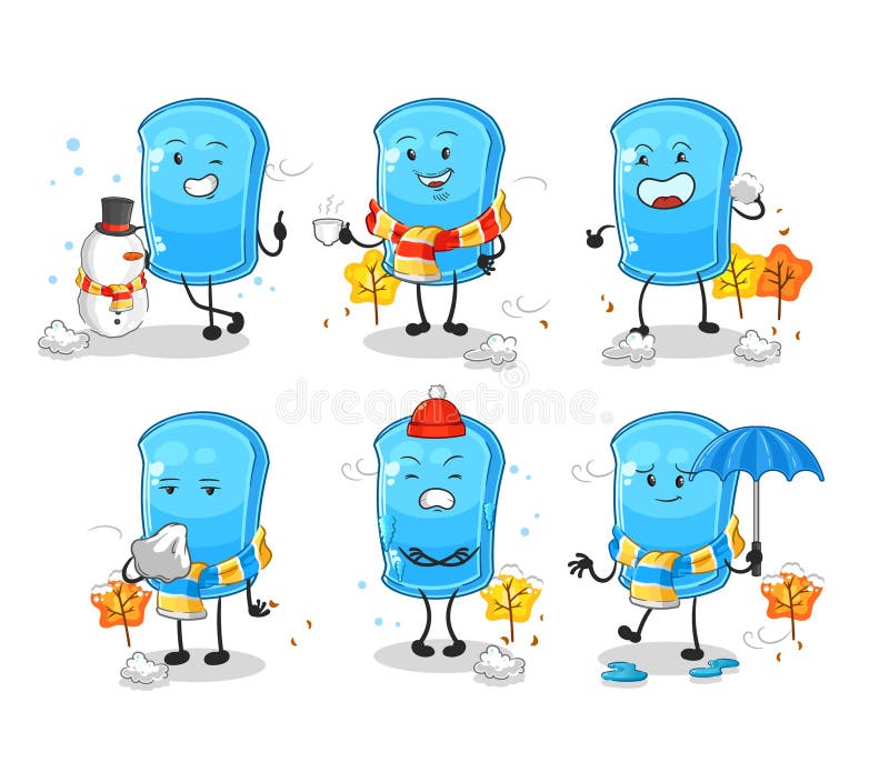 Ski Board in Cold Weather Character Mascot Vector Stock Vector ...