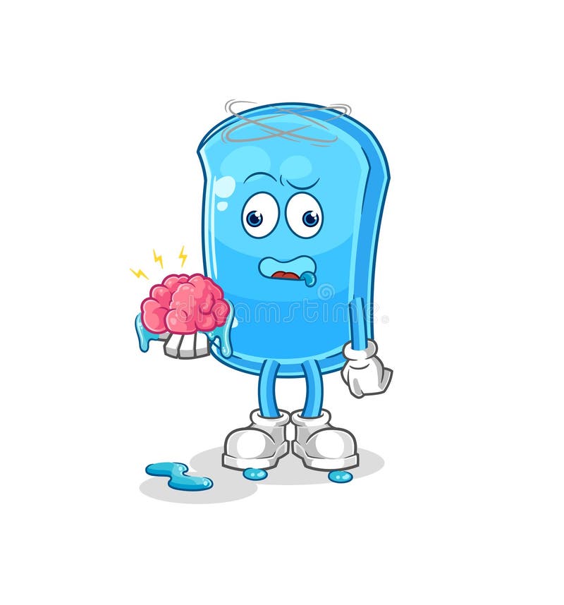 Ski Board No Brain Vector. Cartoon Character Stock Vector ...